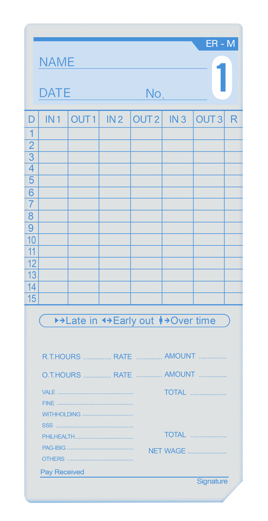 Max ER-M Time Card – MAX Philippines